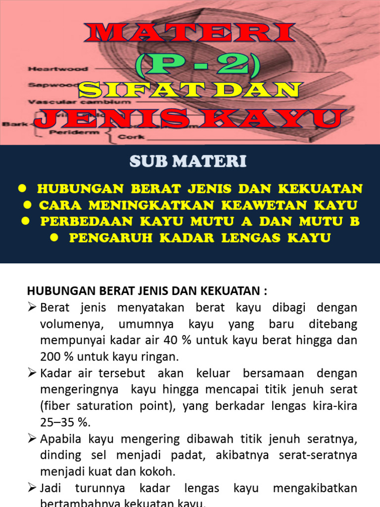 Sifat dan Keawetan Kayu: Panduan Lengkap | PDF
