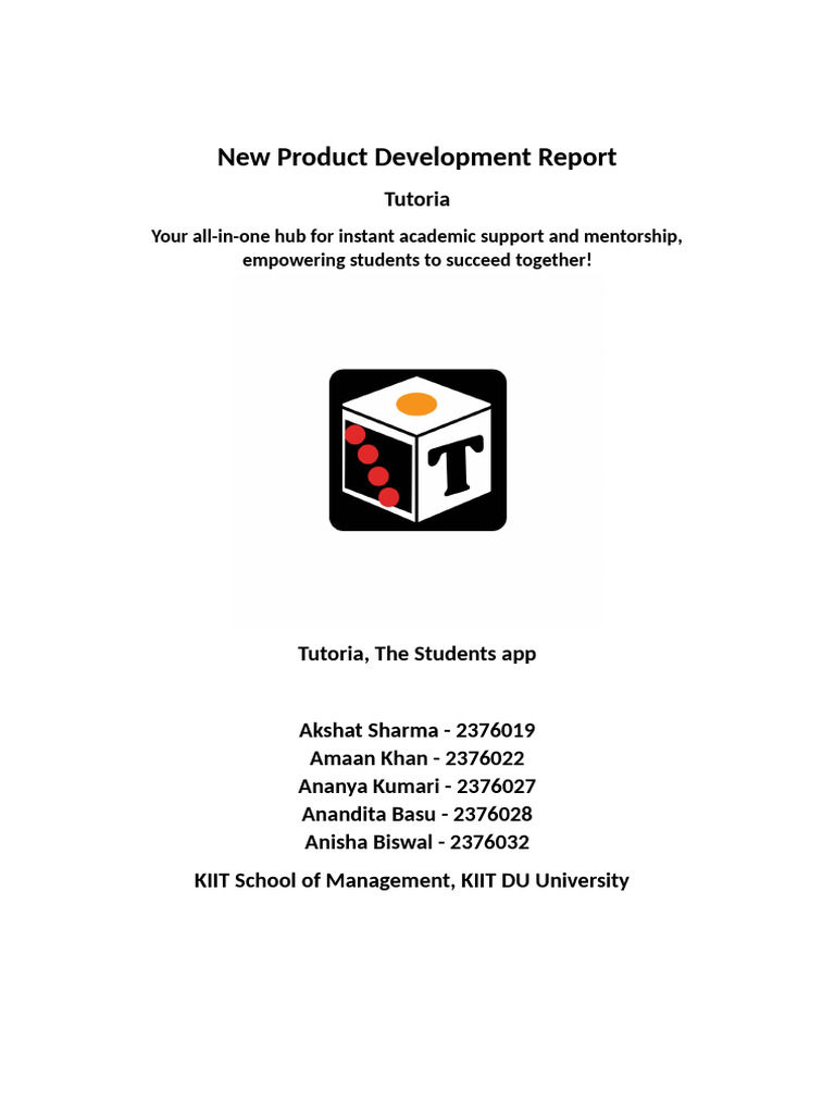New Product Development Report | PDF | Usability | Mentorship