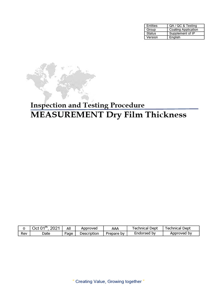 00.9. DFT Procedure DFT | PDF | Calibration | Pipe (Fluid Conveyance)