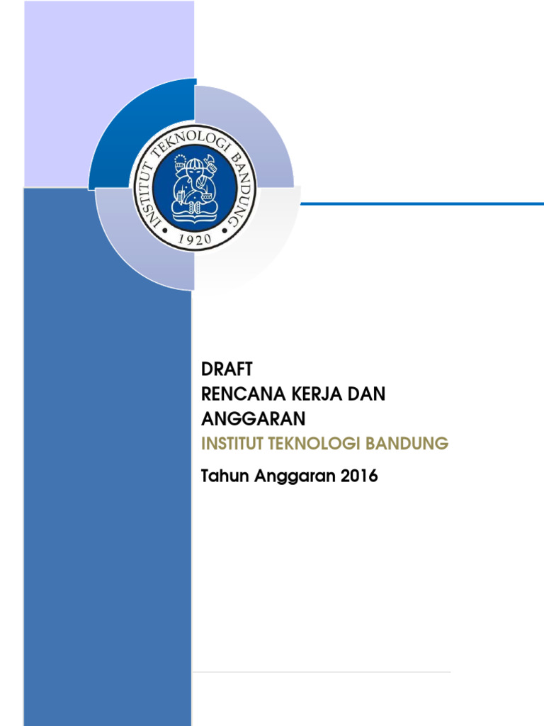 Draft Proposal RKAT ITB 2016 Tanpa Lampiran | PDF
