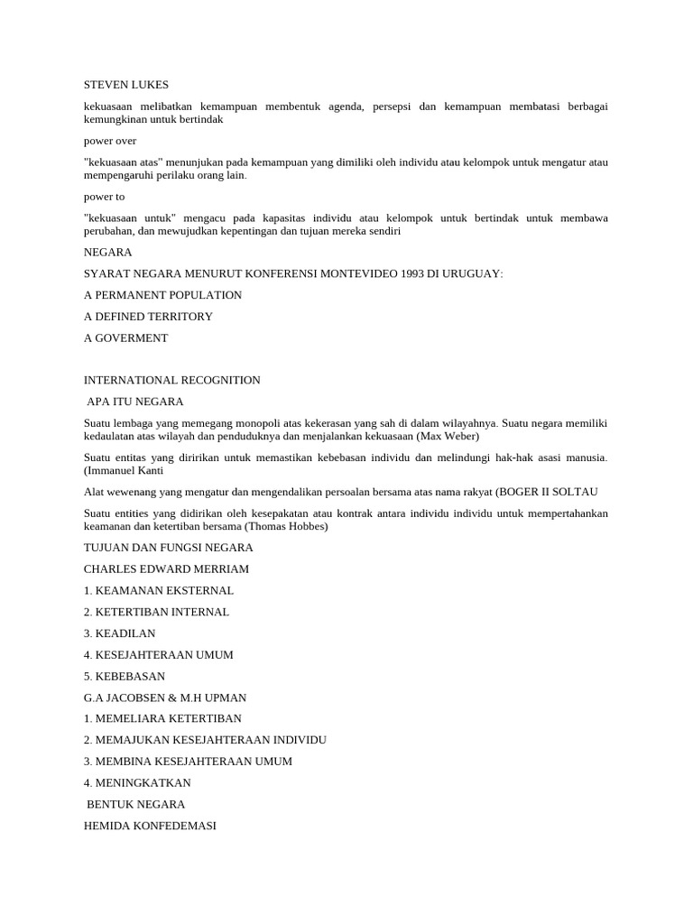 Bahan UAS Politik | PDF