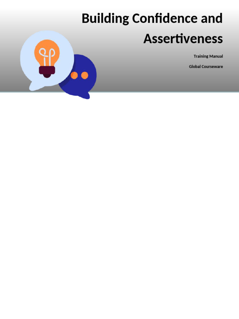Confidence & Assertiveness Guide | PDF | Humility | Optimism