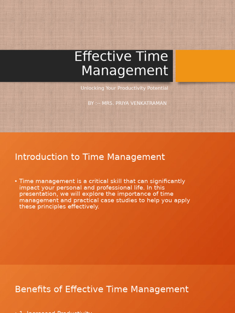 Effective Time Management | PDF