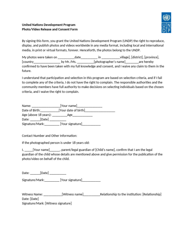 Subject Release Form Eng | PDF