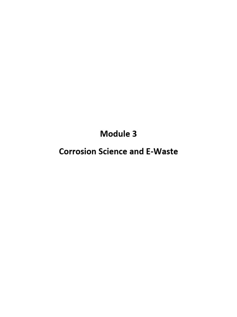Corrosion Science in E-Waste Management | PDF