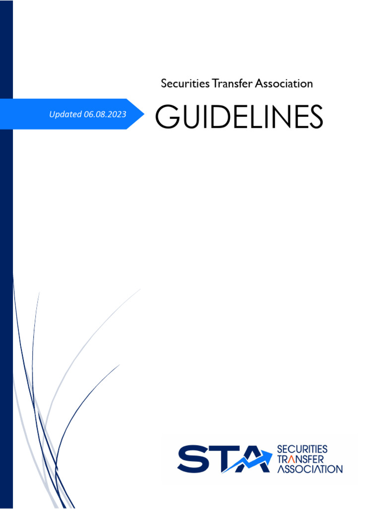 Sta Guidelines 2023.11.07 | PDF | Securities (Finance) | Concurrent Estate