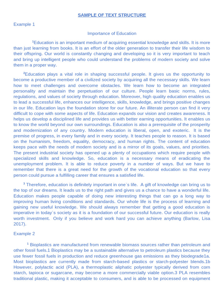 SAMPLE OF TEXT STRUCTURE | PDF | Materials