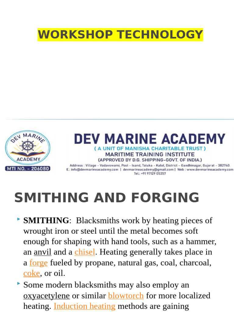 Workshop Technology | PDF | Forge | Welding