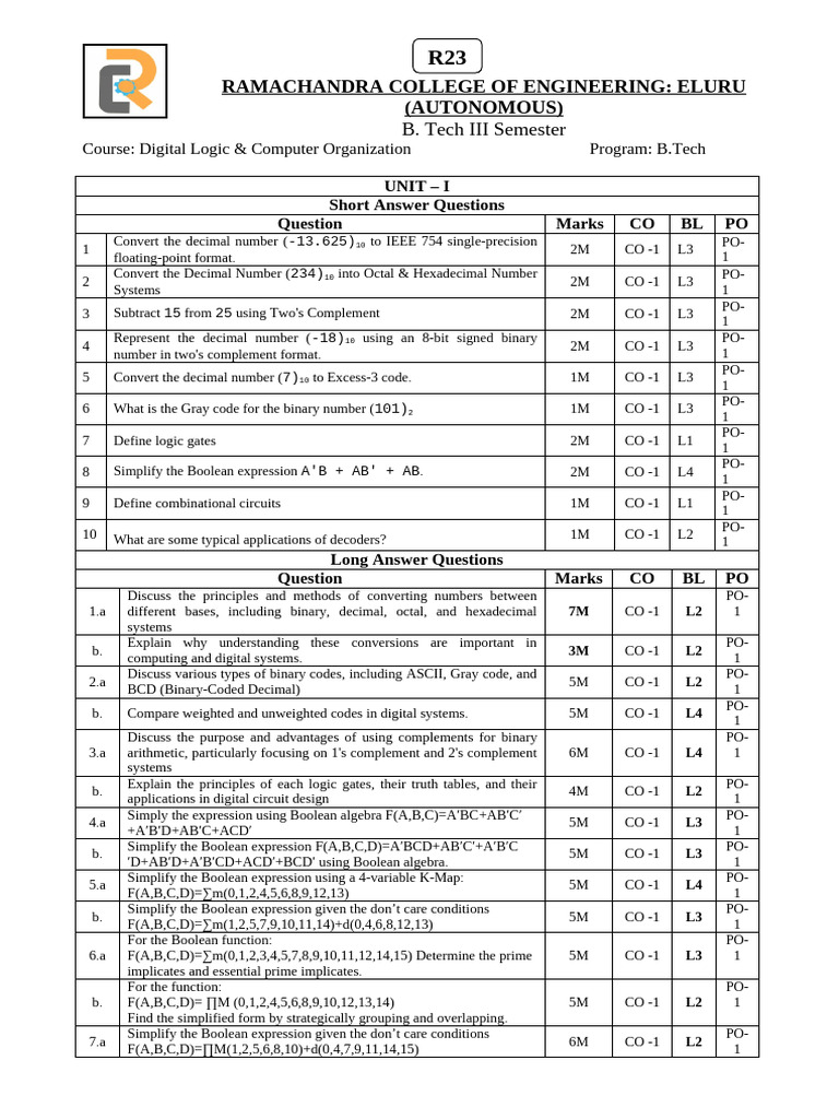 Dl & Co Question Bank (4) | PDF | Input/Output | Central Processing Unit
