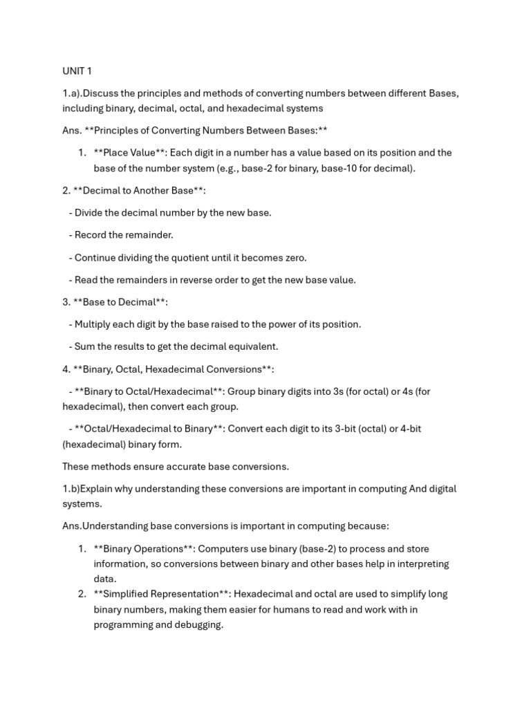 Dlco Unit 1 Notes | PDF | Binary Coded Decimal | Computer Engineering