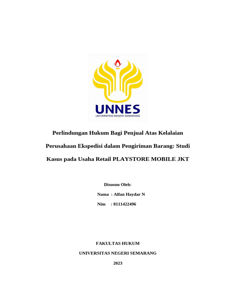 Perlindungan Hukum Penjual E-Commerce | PDF