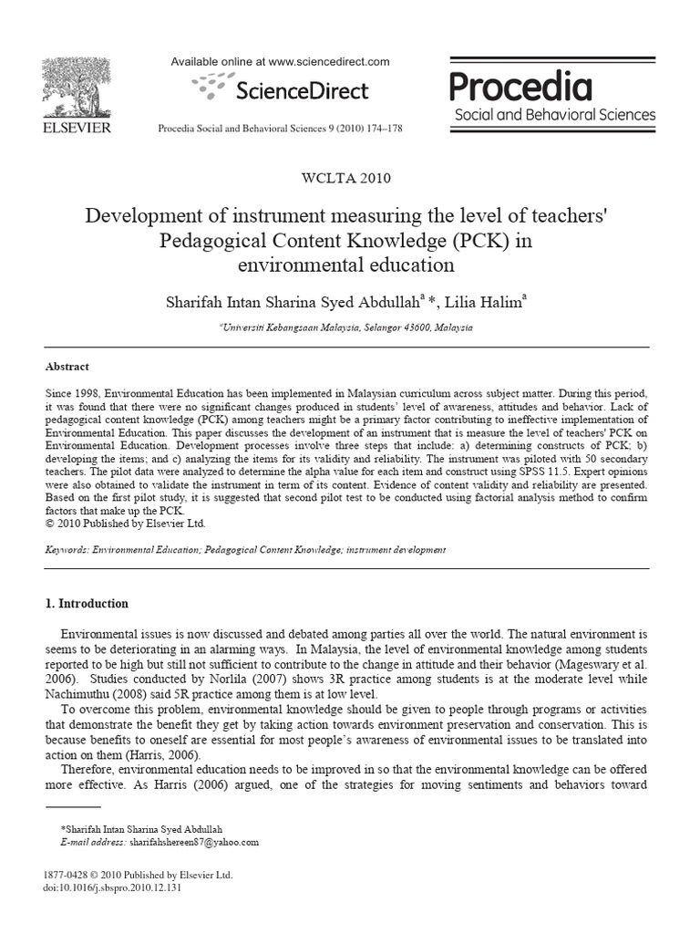 Abdullah2010-Development of Instrument Measuring The Level of Teachers ...