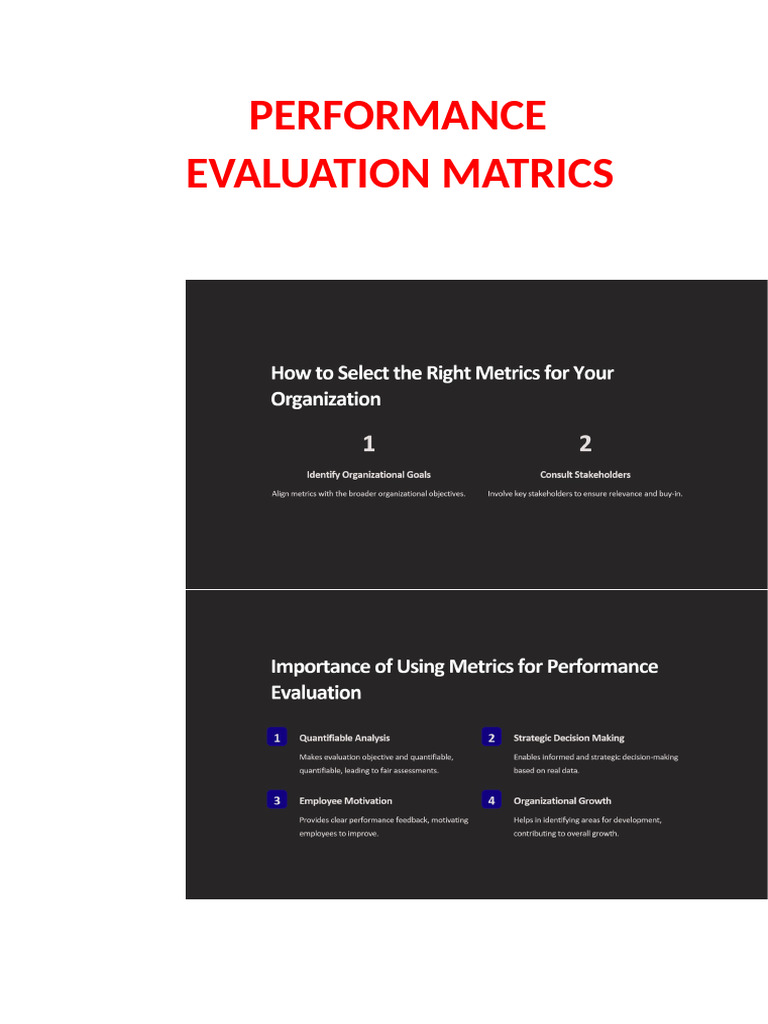 PERFORMANCE EVALUATION MATRICS | PDF