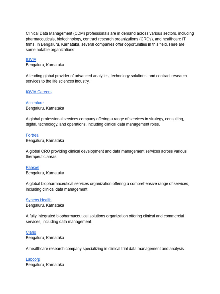 CDM Company List | PDF