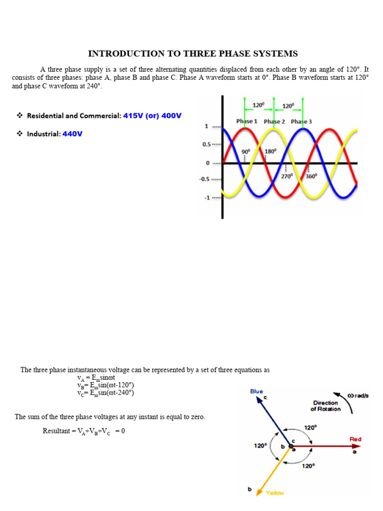 Understanding Three Phase Systems | PDF | Ac Power | Electrical Engineering
