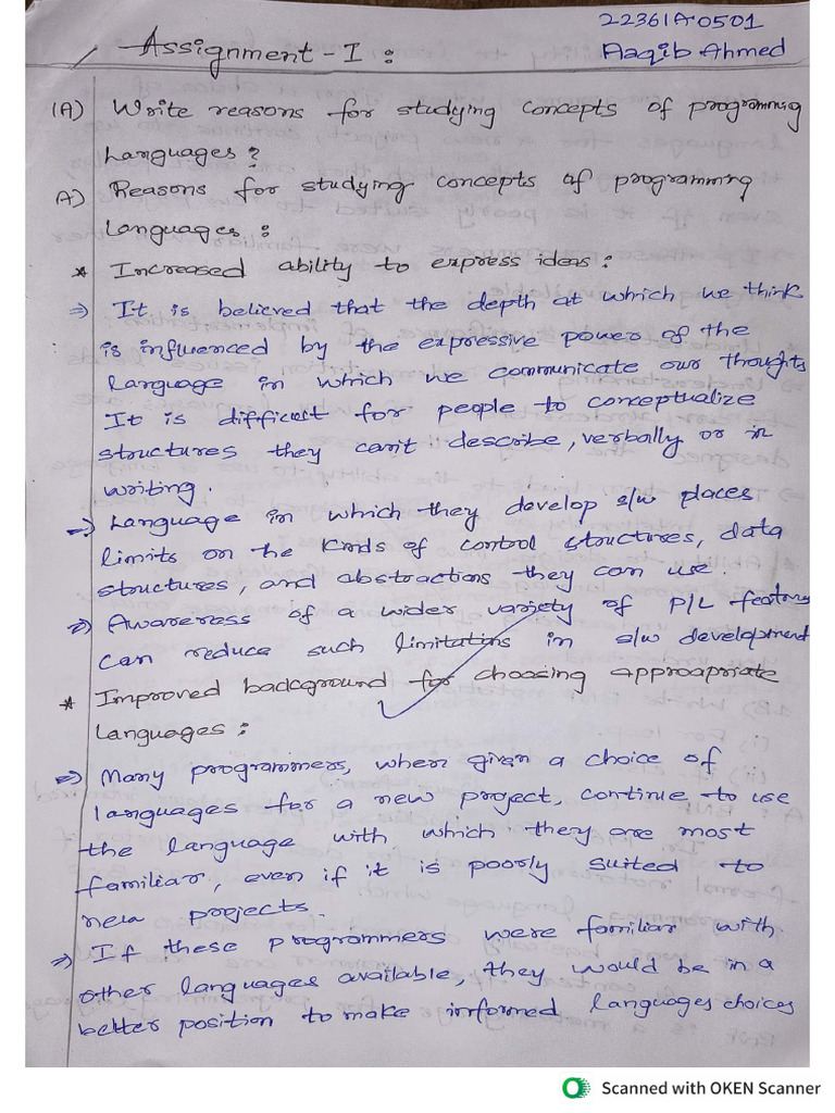 PPL Assignment 1 | PDF