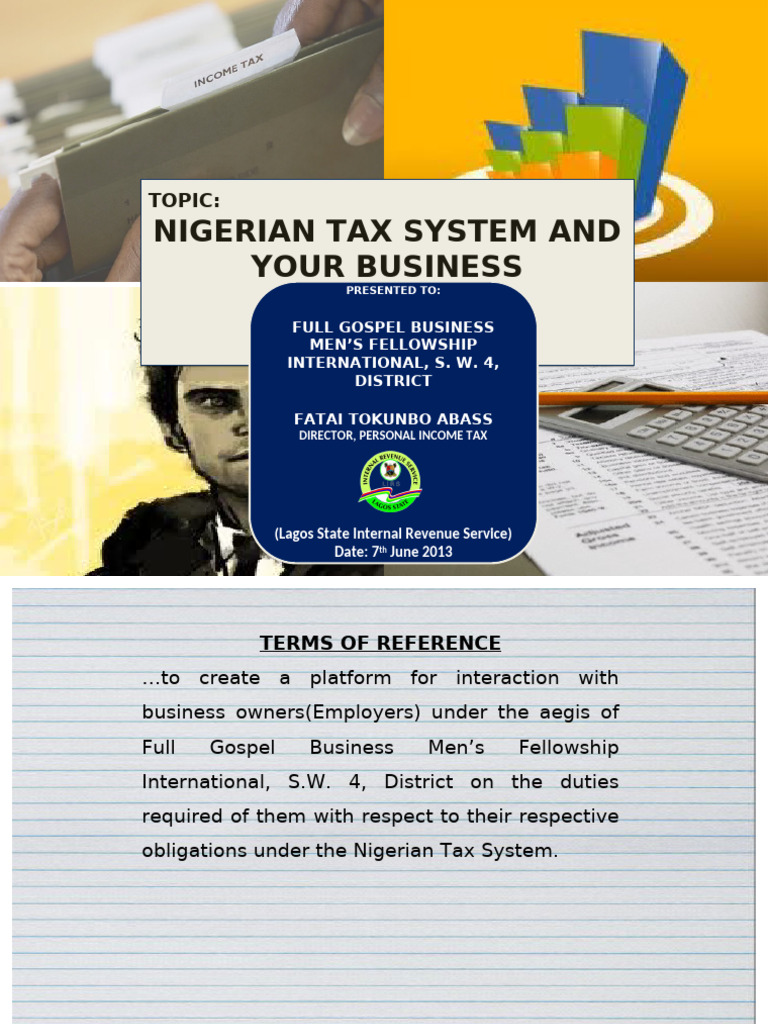 PRESENTATION TO FULL GOSPEL BIZMEN FELLOWSHIP | PDF | Taxes | Income Tax