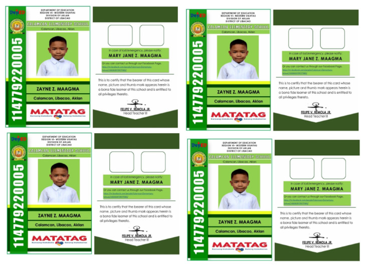 SCHOOL ID FORMAT | PDF