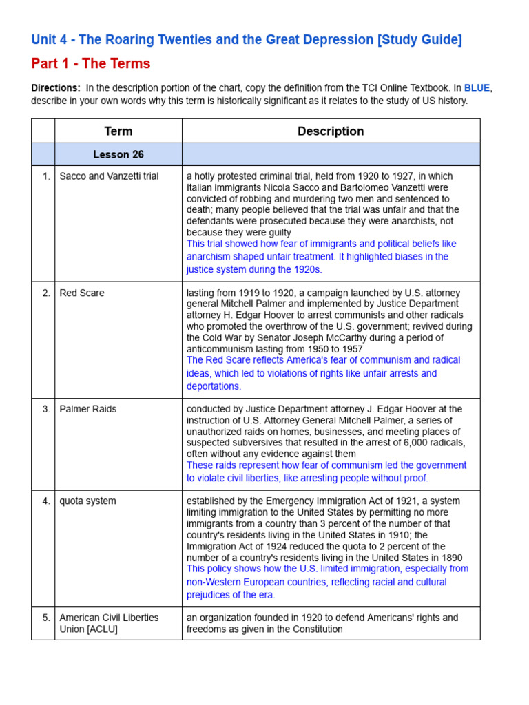 The Roaring Twenties and The Great Depression (S - 7090272 | PDF | New ...