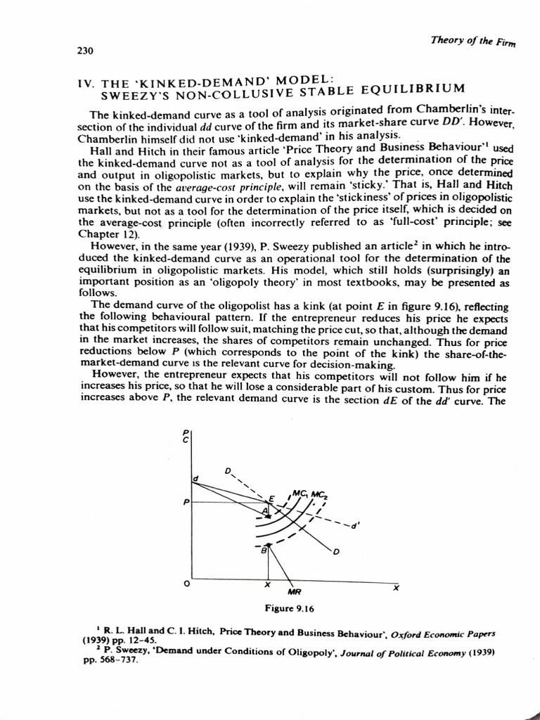 Kinked demad curve | PDF | Oligopoly | Economic Equilibrium