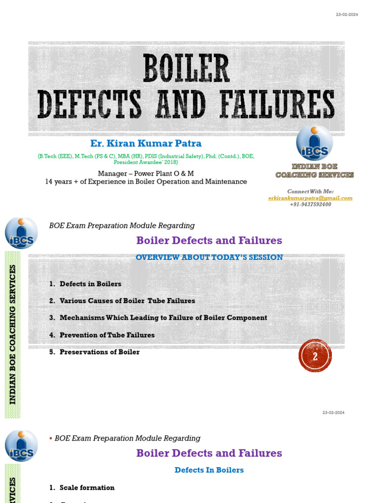 Boiler Defects and Failures | PDF | Calcium | Hydroxide