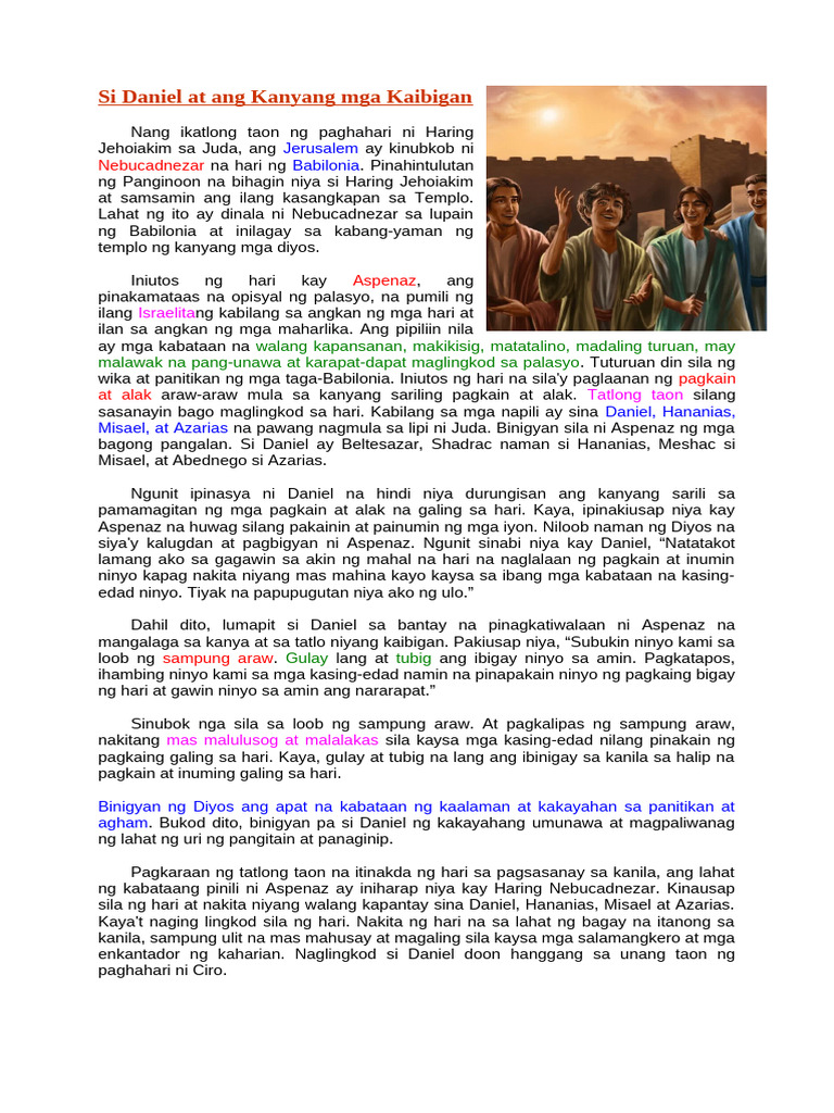 Si Daniel at Ang Kanyang Mga Kaibigan | PDF