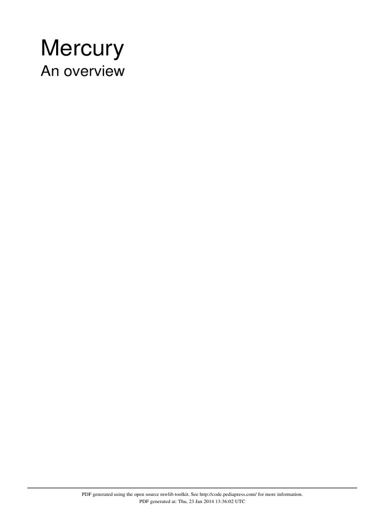 Mercury(1) | PDF | Mercury (Element) | Sodium Hydroxide