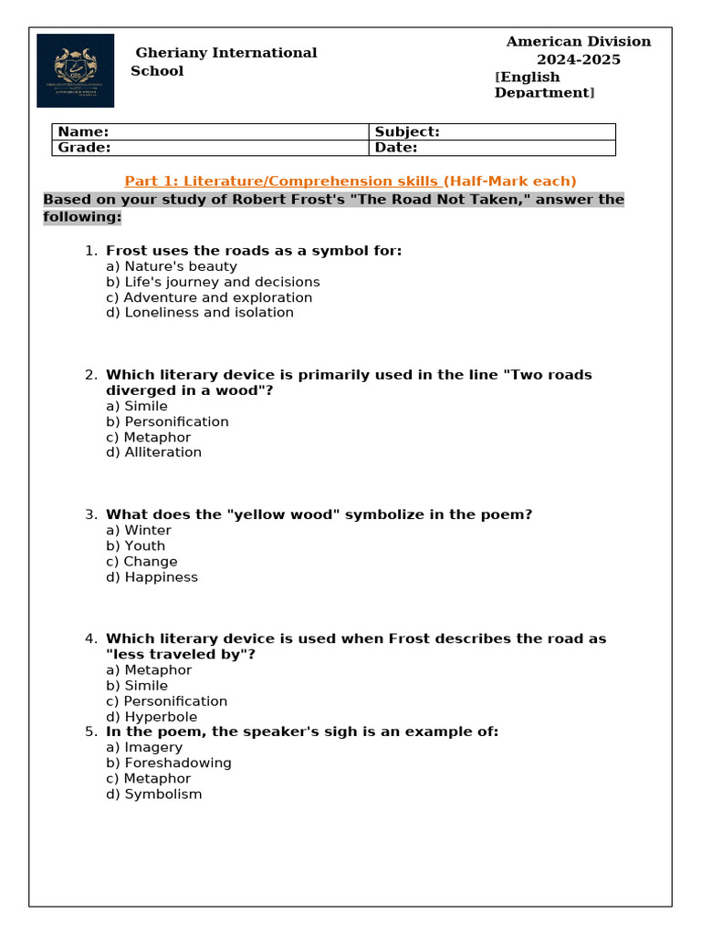 Exam-Template G10 | PDF | Irony