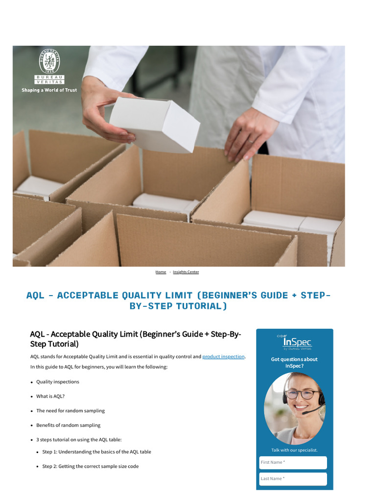 AQL Beginner's Guide: Quality Control Essentials | PDF | Sampling (Statistics) | Sample Size ...