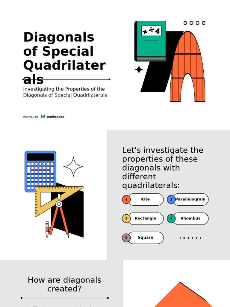 Diagonals of Special Quadrilaterals | PDF | Rectangle | Perpendicular