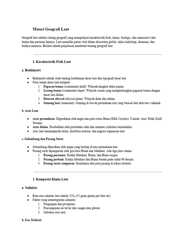 Materi Geo Laut | PDF