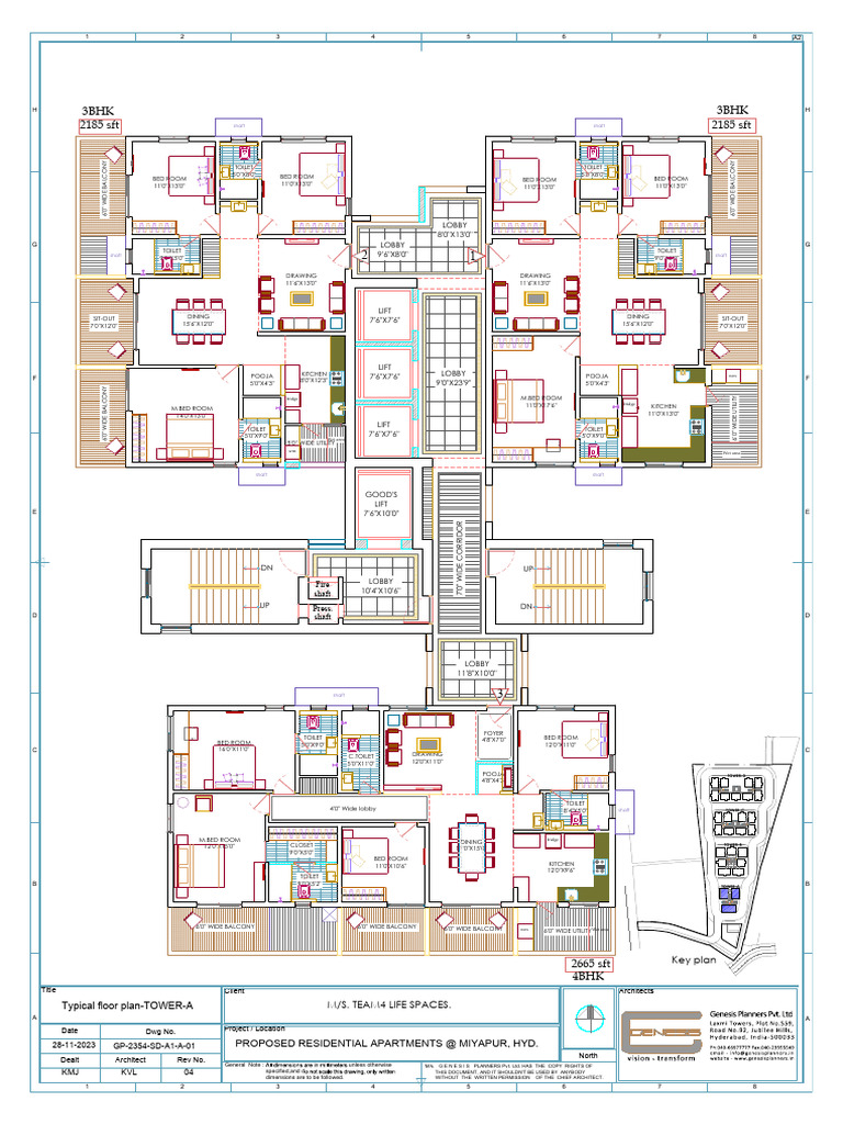 Miyapur Tower A-D Floor Plans | PDF