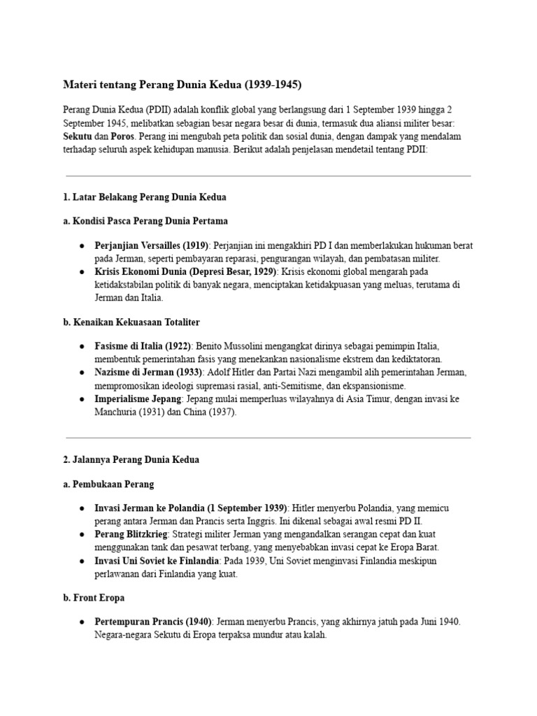 Meteri Perang Dunia Ke-2 | PDF