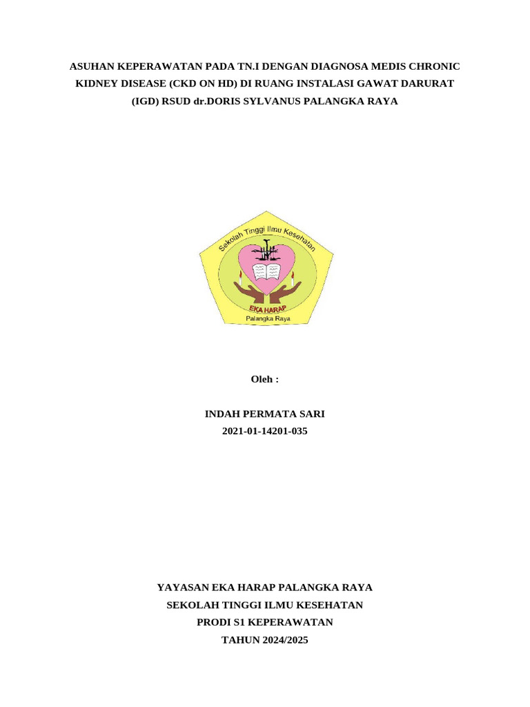 Indah Permata Sari LP Dan ASKEP CKD On HD (IGD) Revisi | PDF