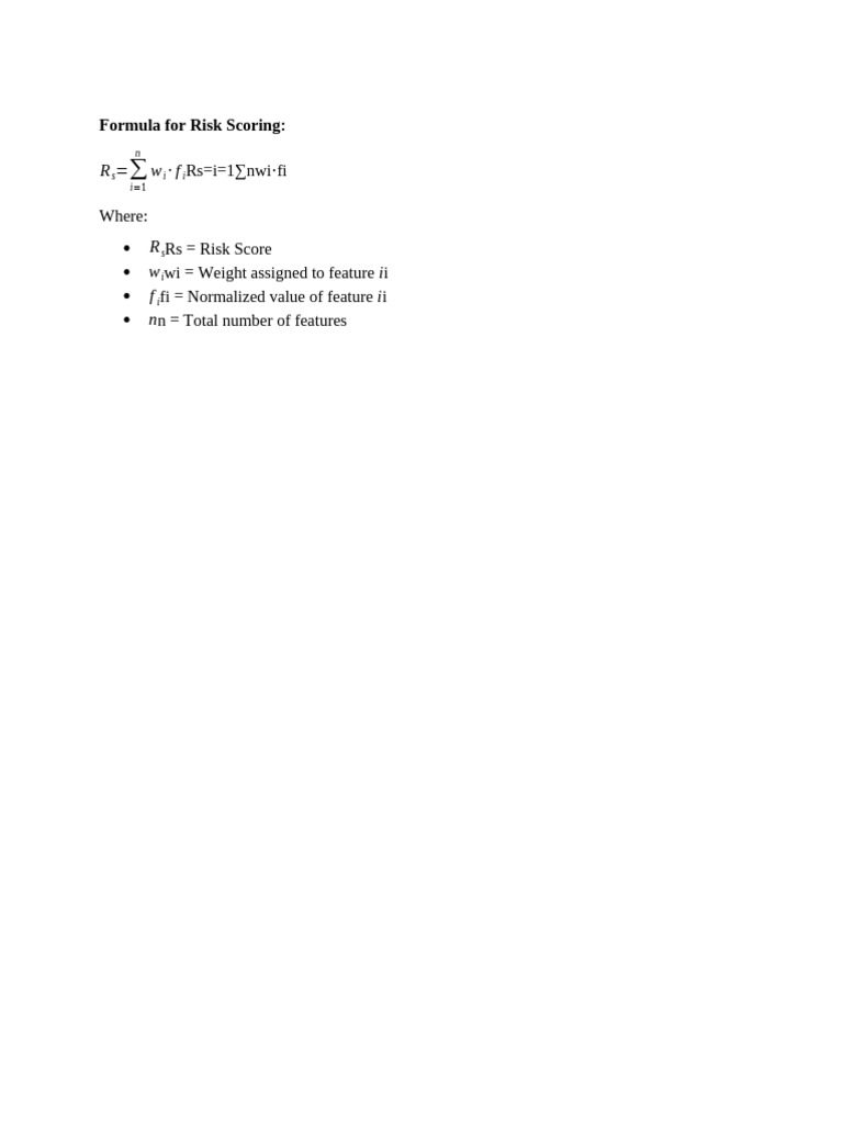 Formula For Risk | PDF