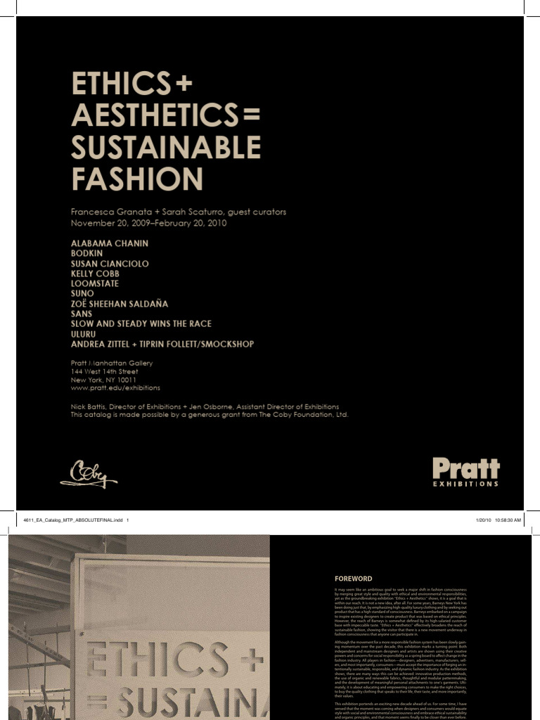 Ethics Aesthetics Sustainable Fashion | PDF | Clothing | Fashion