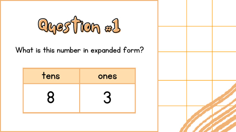 Writing Numbers in Expanded Form Math Presentation in Orange White ...