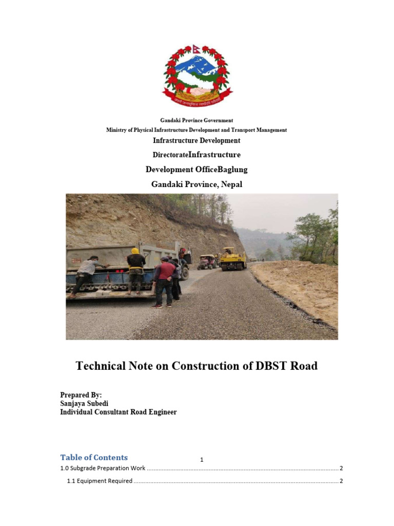 DBST Technical Note | PDF | Materials