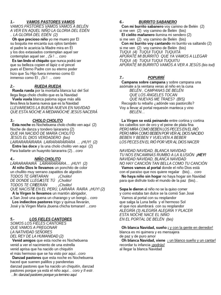 Cancionero POSADA 2024 | PDF | Navidad | María, madre de Jesús