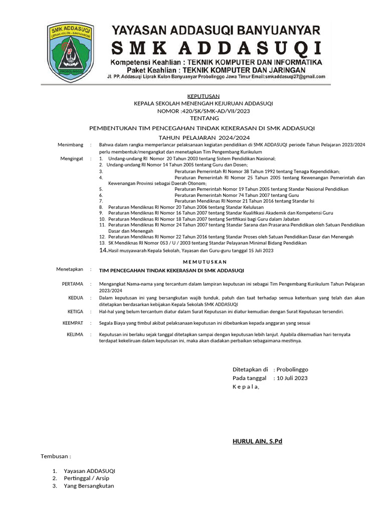 sk perundungan | PDF