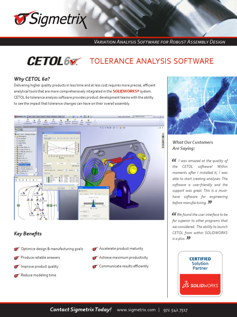 CETOL 6σ: Advanced Tolerance Analysis Software | PDF | Software | Usability