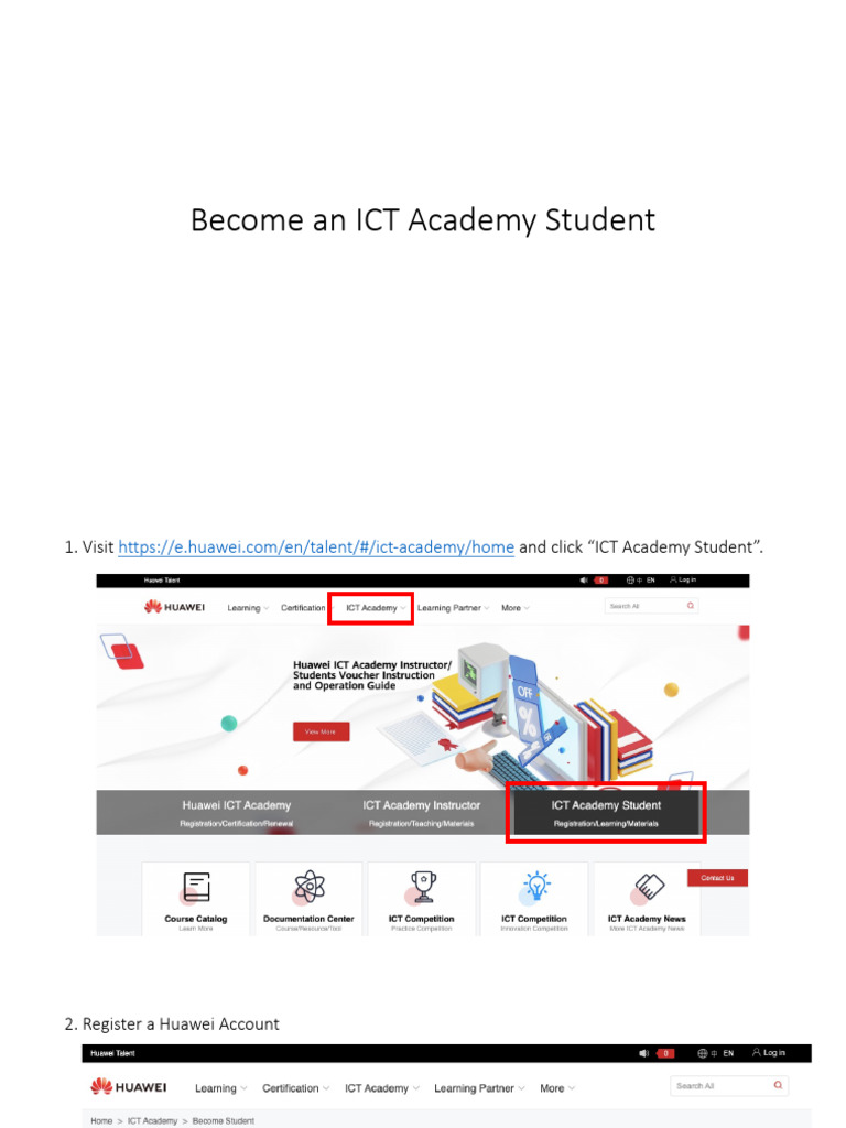 ICT Academy Enrollment Guide | PDF