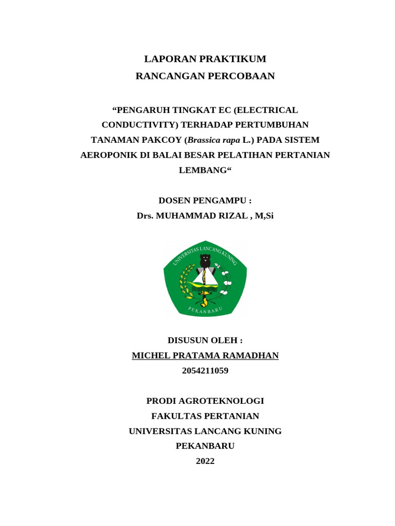 Rancangan Percobaan | PDF