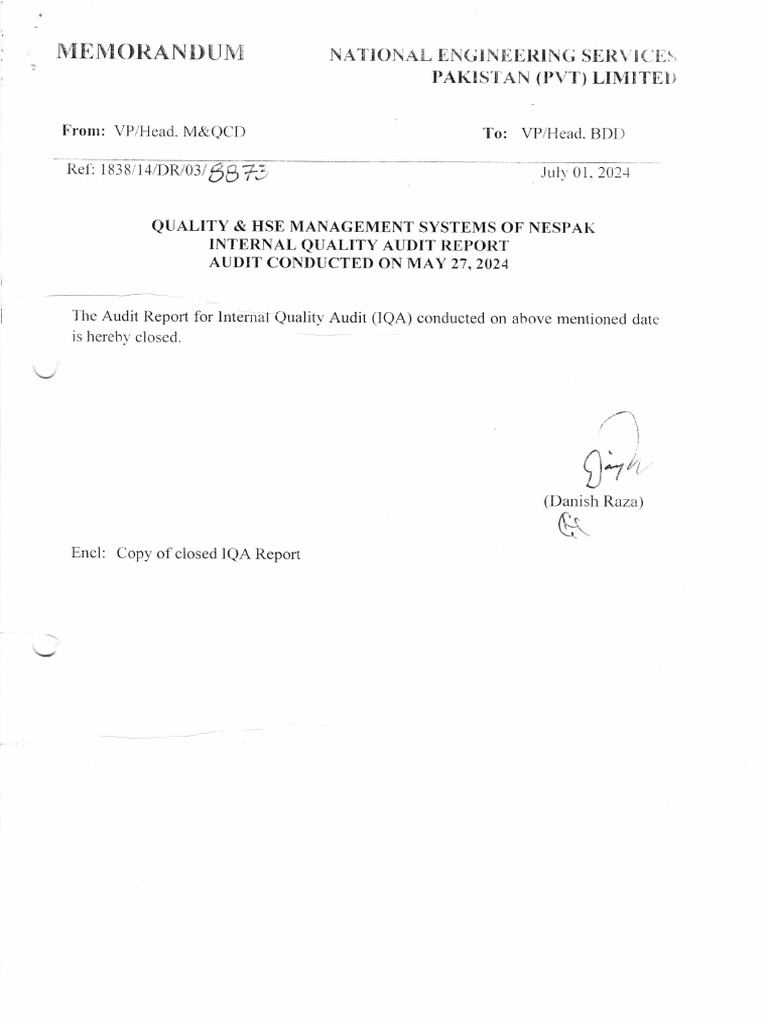 BDD IQA Report Conducted May 27, 2024 July 1, 2024001 | PDF | Quality ...