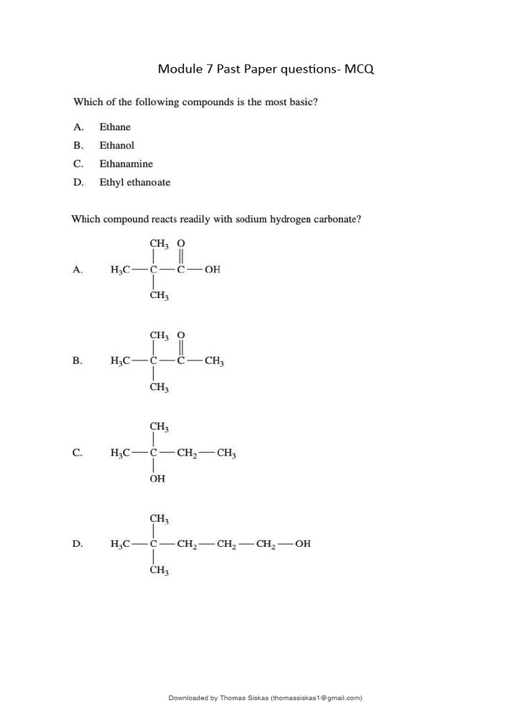 module-7-chemistry-past-paper-mcq | PDF