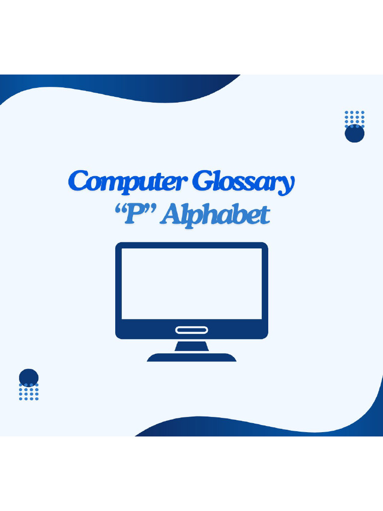 Computer Glossary 'P' Alphabet | PDF