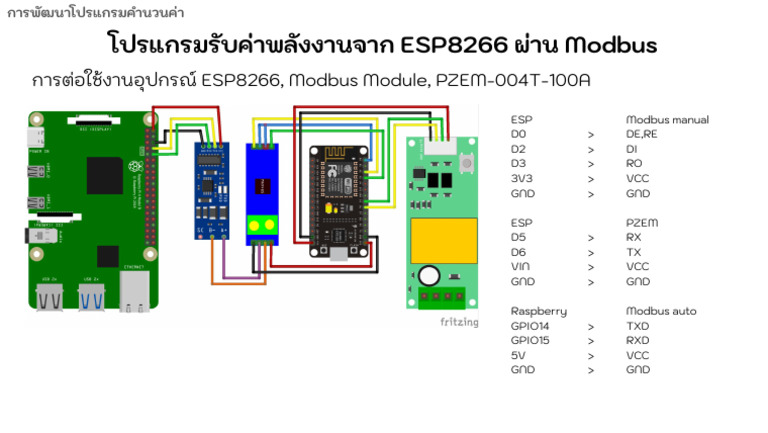 Raspberry Modbus ESP8266 PZEM-004T Wiring | PDF
