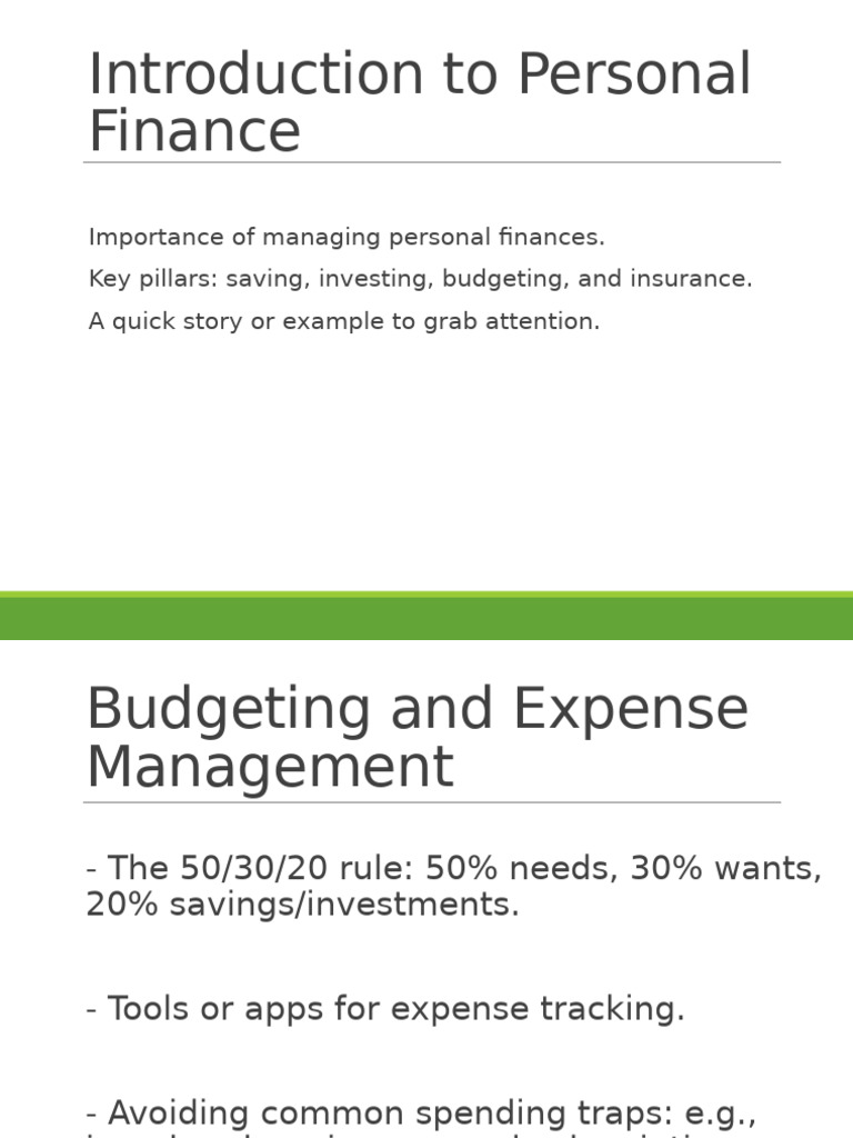 Personal Finance Session | PDF