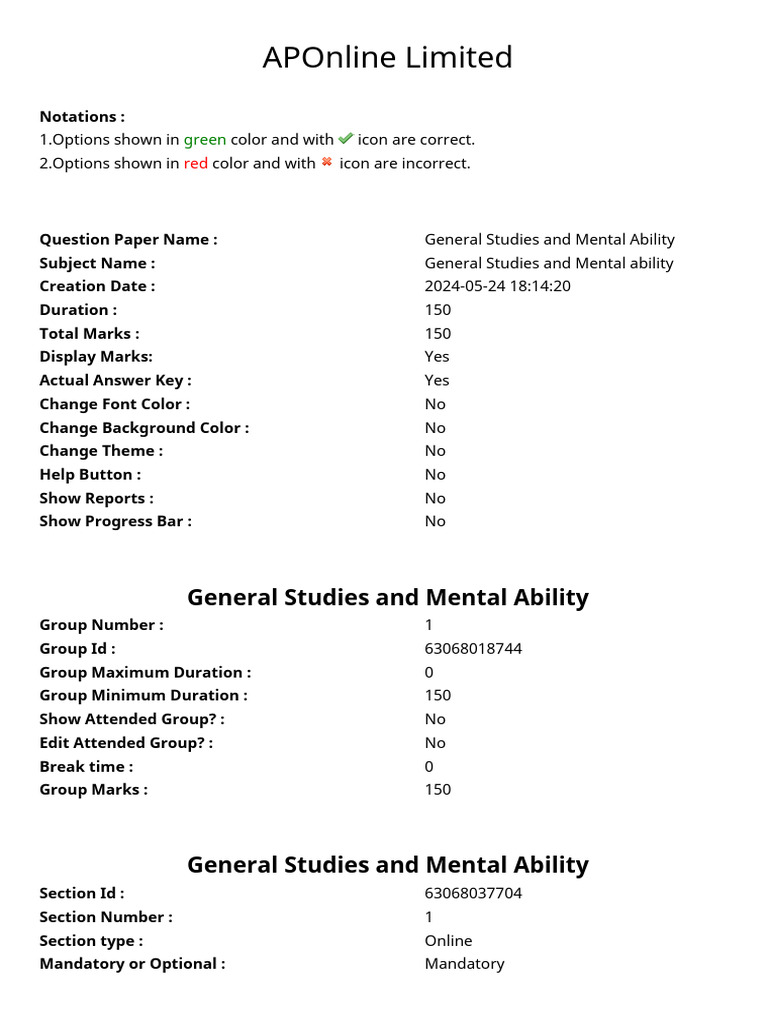 General Studies and Mental Ability | PDF
