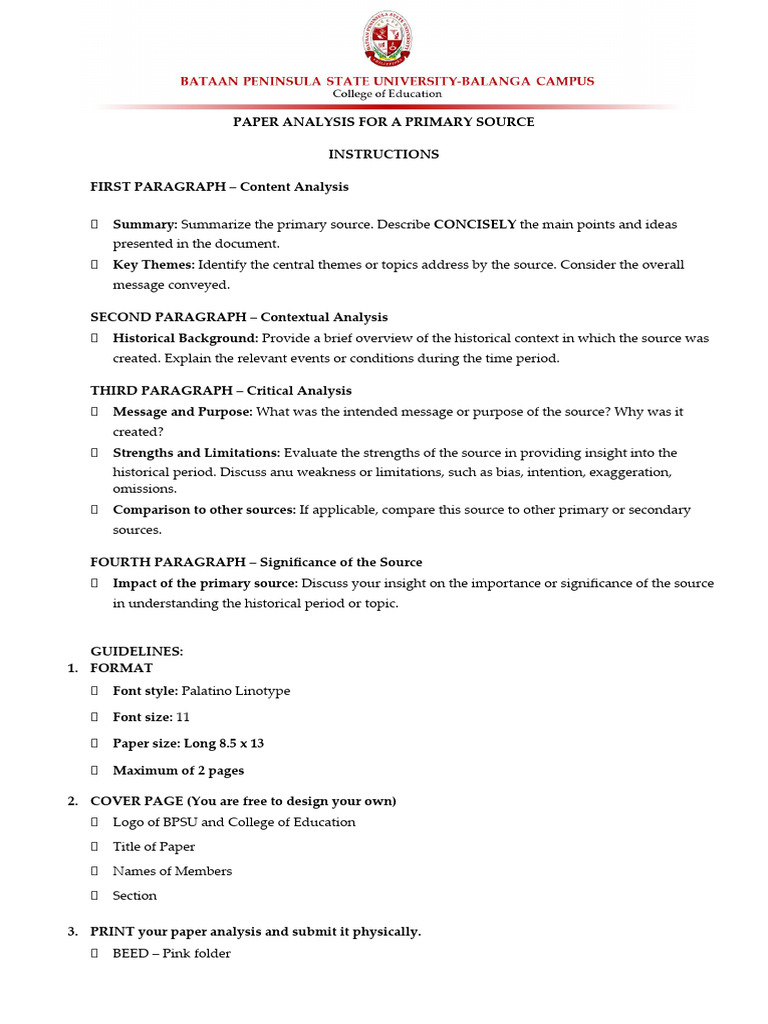 Primary Source Analysis | PDF
